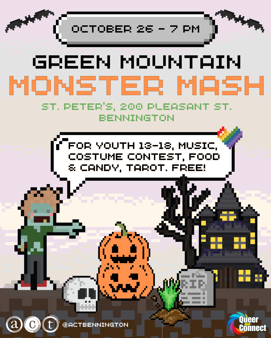 Green Mountain Monster Mash – Oct. 26th – ACT Bennington