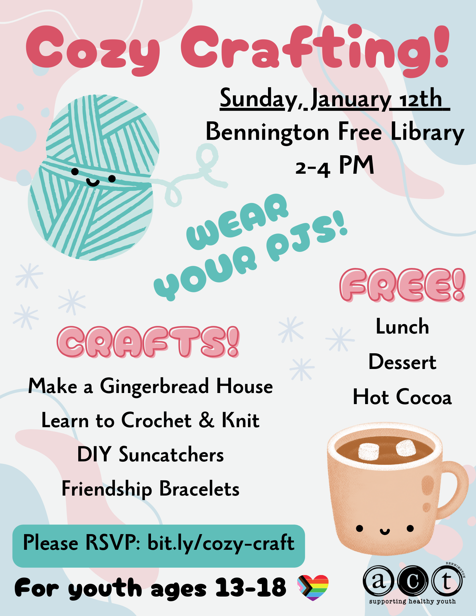 Cozy Crafting – January 12th – ACT Bennington